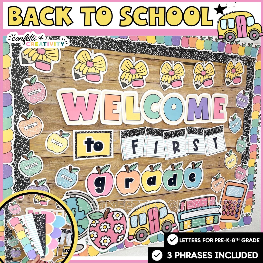 Pastel Back to School Bulletin Board (digital Download) - Etsy