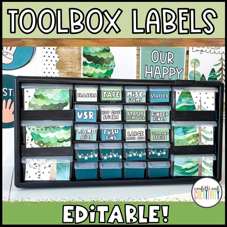 Nature Teacher Toolbox Editable Labels Nature Classroom - Etsy