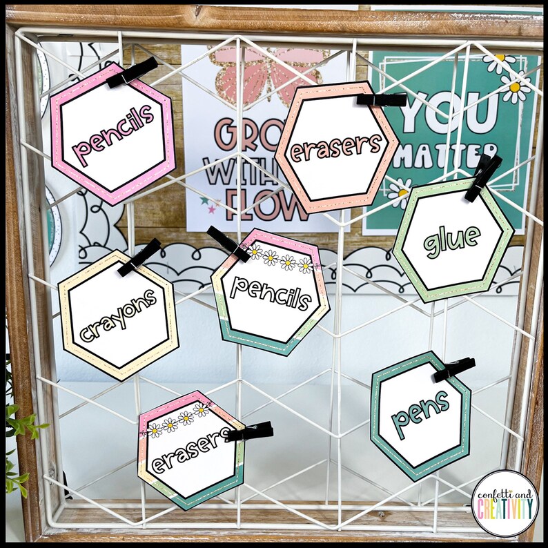 Editable Classroom Labels Retro Classroom Labels Colorful - Etsy