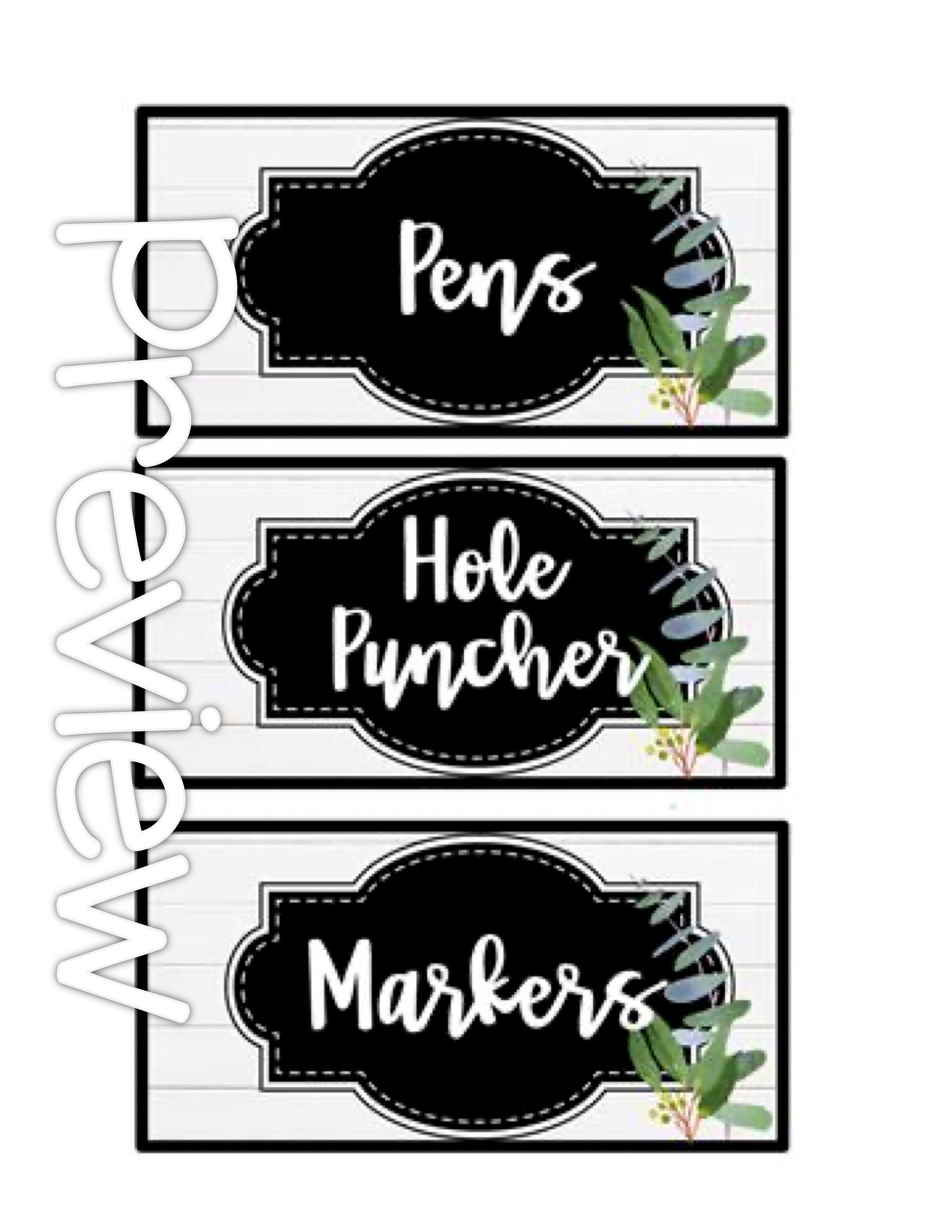 Farmhouse Teacher Toolbox Labels: Editable Classroom Decor (digital ...