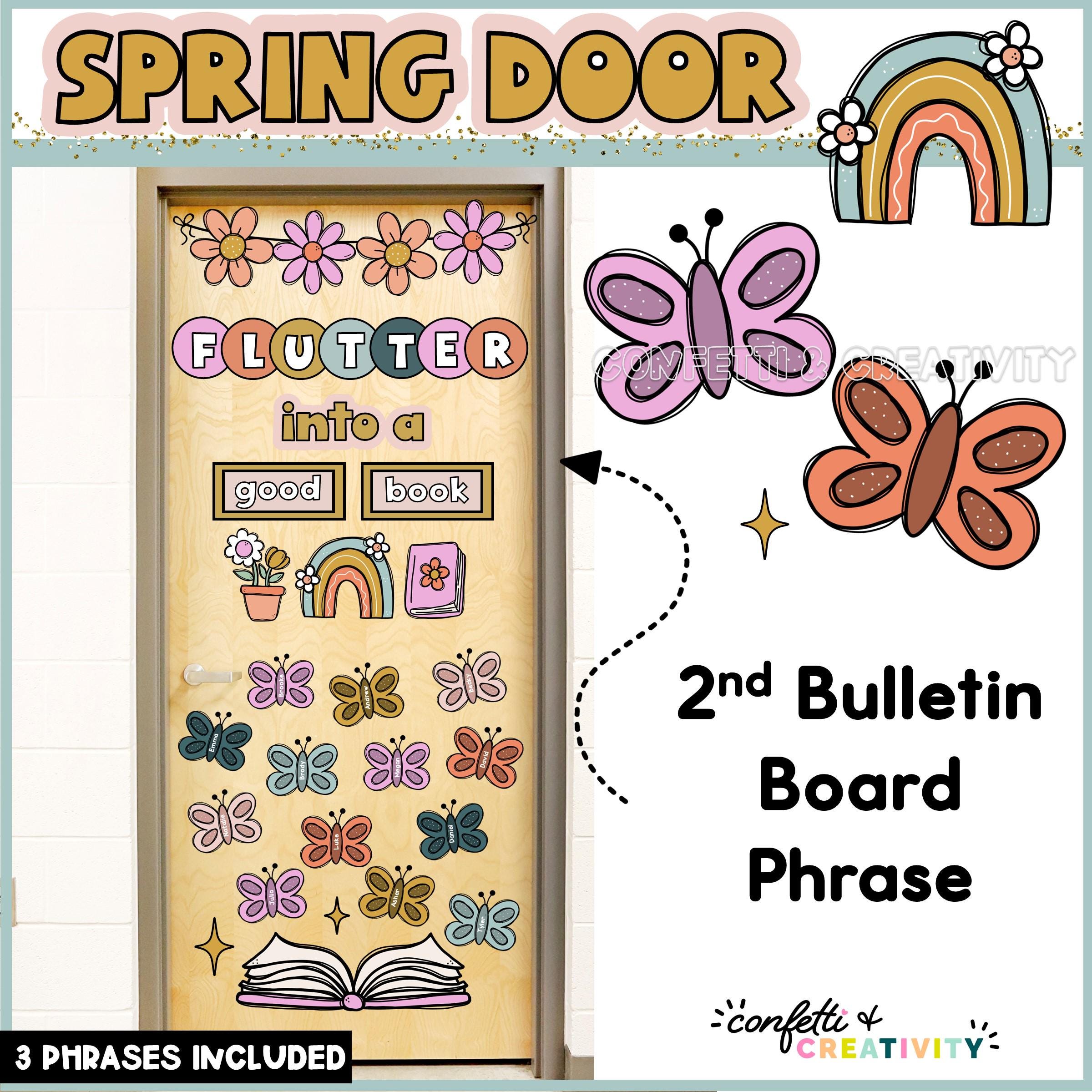 Spring Classroom Door Decor Kit: Butterfly Theme (digital Download) - Etsy