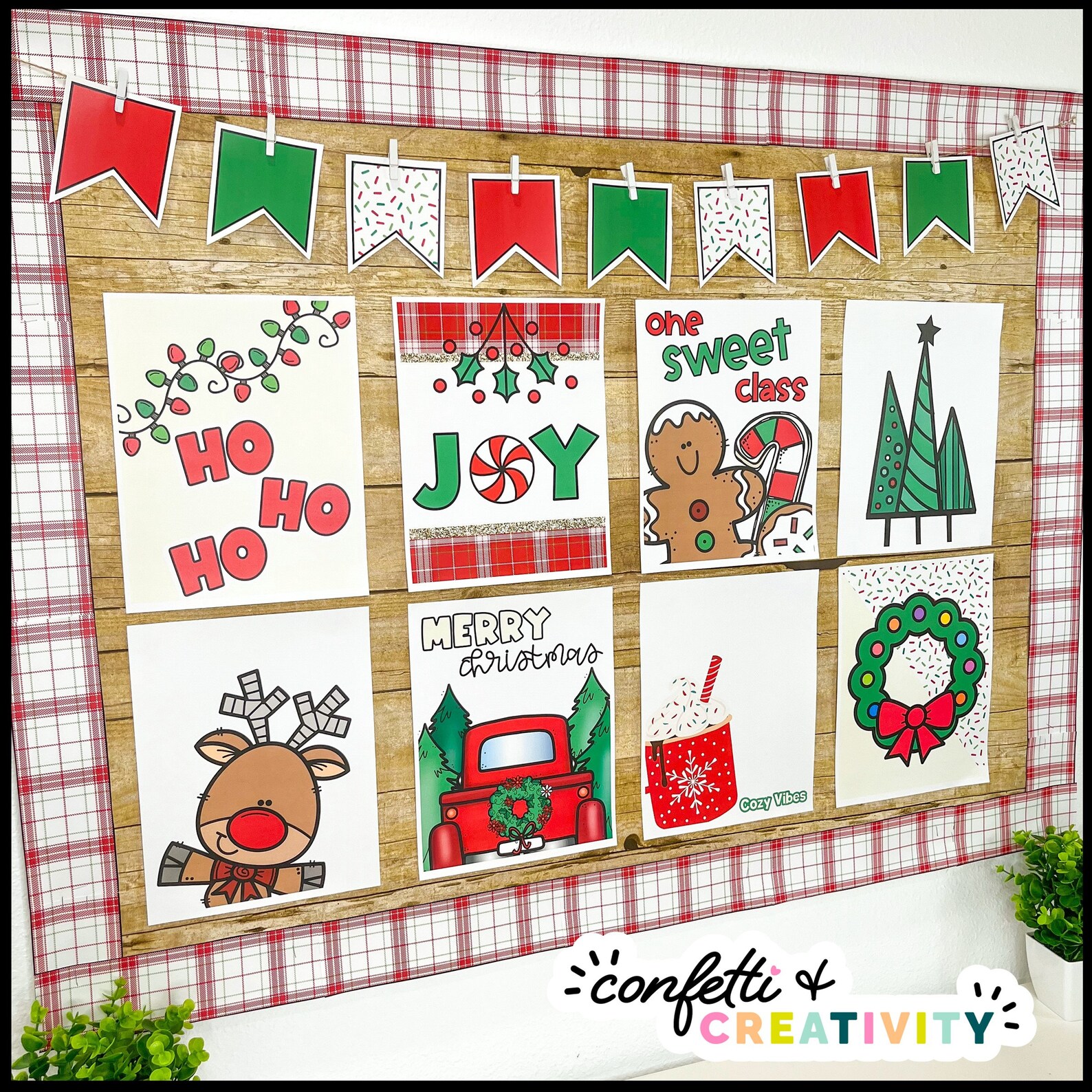Christmas Classroom Posters: December Bulletin Board Decor (digital ...