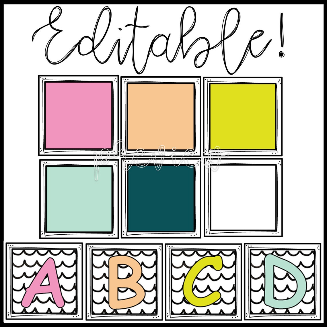 Editable Classroom Labels Bold Brights Classroom Labels - Etsy