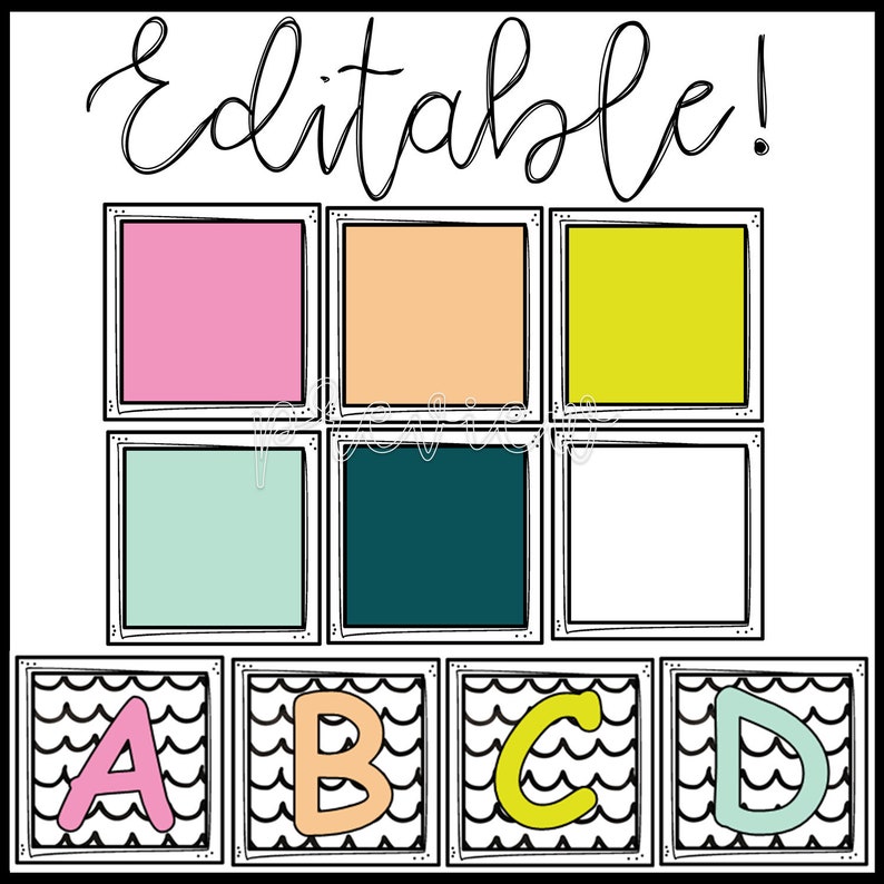 Editable Classroom Labels Bold Brights Classroom Labels - Etsy