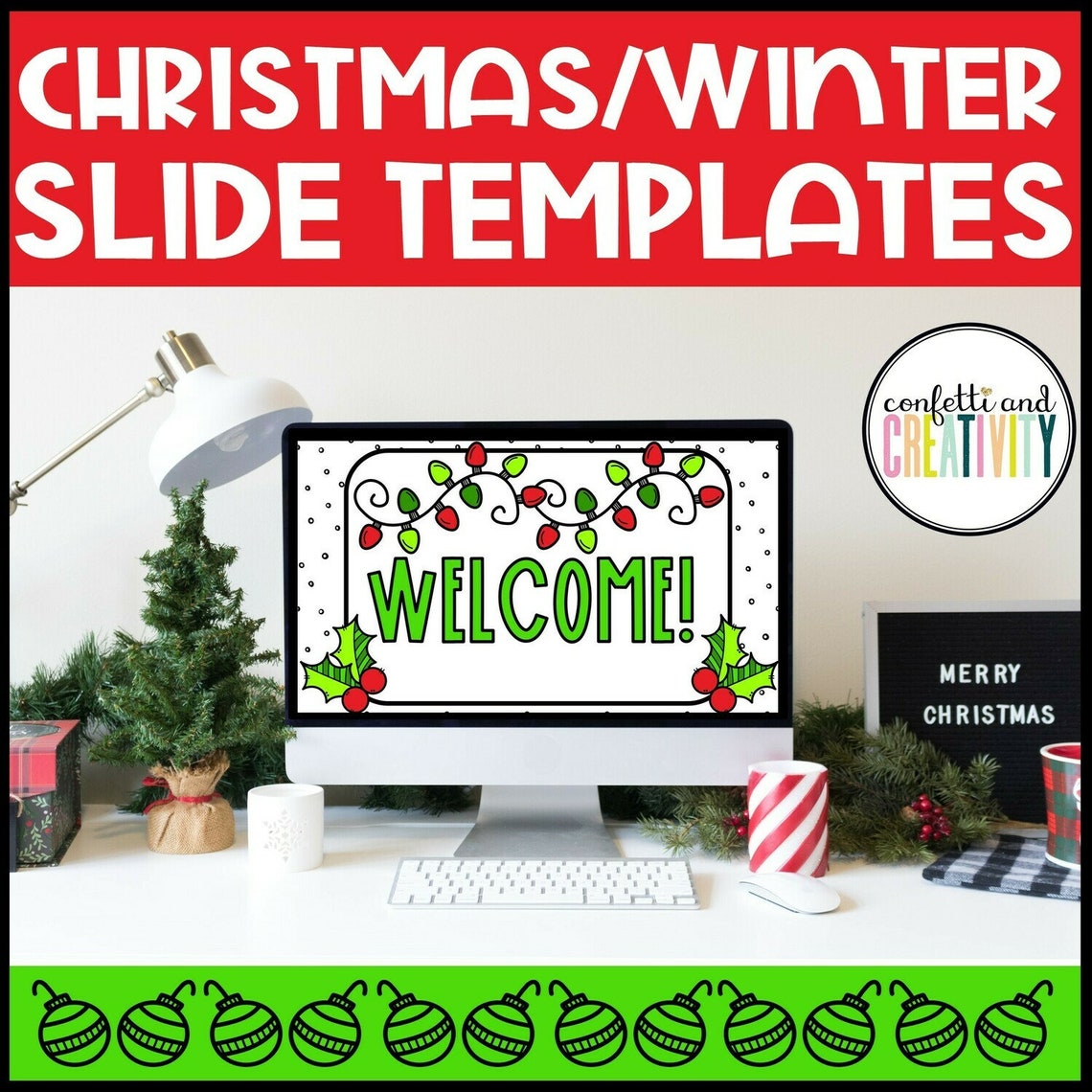 EDITABLE Classroom Slide Templates Holiday Classroom Bundle - Etsy