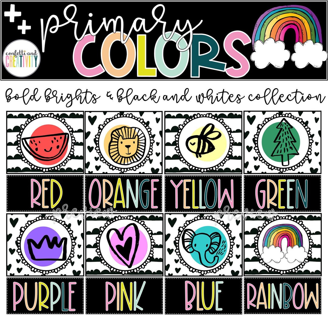 Bold Brights Color Posters for the Classroom | Primary Classroom Decor ...