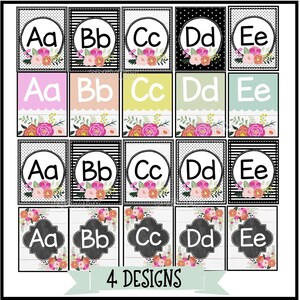 Floral Farmhouse Alphabet Posters for the Classroom | Farmhouse ...