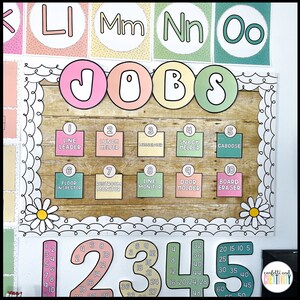 Retro Classroom Jobs Display: Editable Job Chart (digital Download) - Etsy