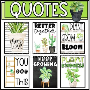 Plant Classroom Decor Bundle: Succulent Theme (digital Download) - Etsy