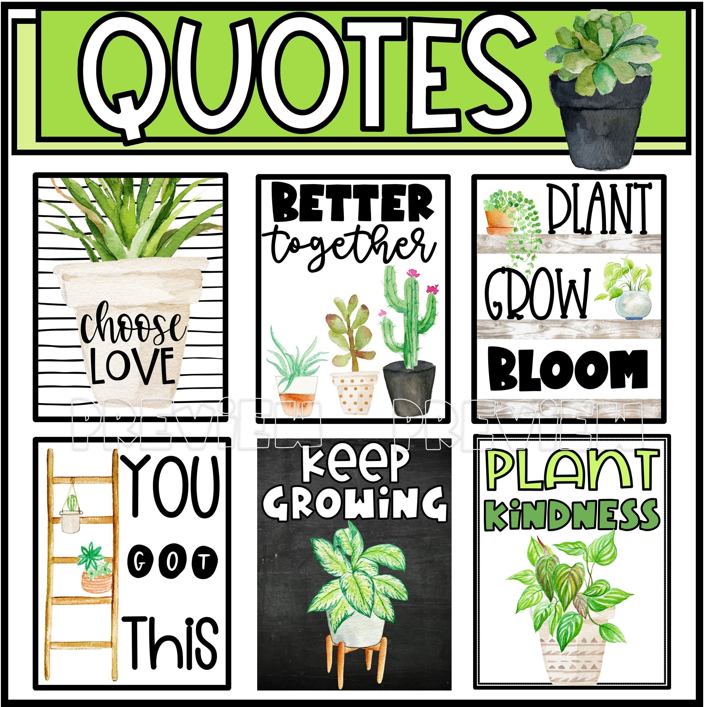 Plant Classroom Decor Bundle Plant Classroom Theme - Etsy UK