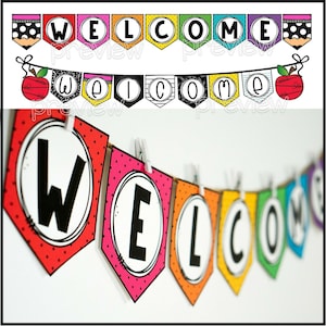 Editable Classroom Welcome Banner: Colorful Classroom Decor (digital ...
