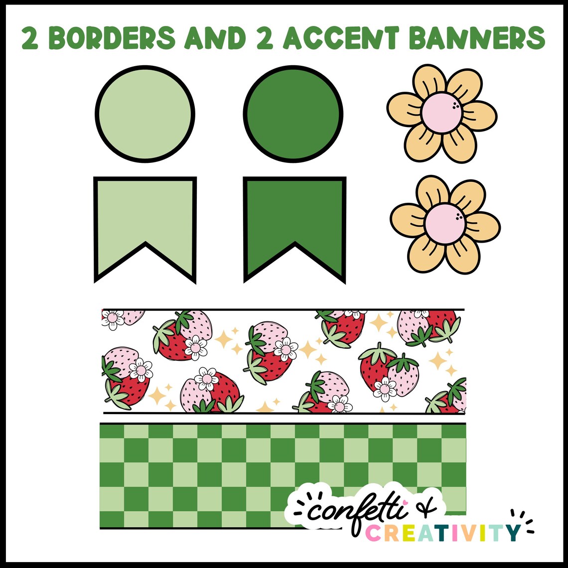 Summer Classroom Bulletin Board Kit: Strawberry Posters (digital ...