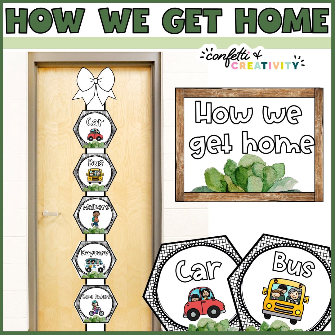 Plant Theme How We Go Home Dismissal Chart: Editable Elementary ...