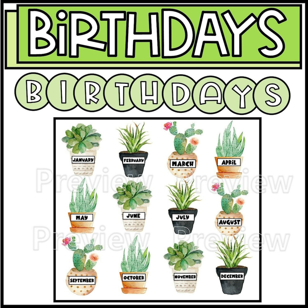 Plant Classroom Birthday Display | Classroom Birthday Board | Birthday ...