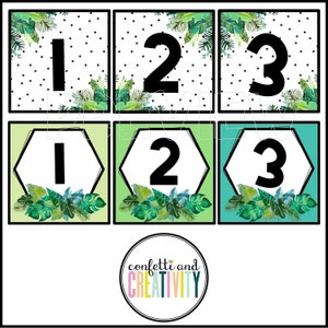 Tropical Classroom Calendar Pack Pocket Chart Calendar Cards Flip ...