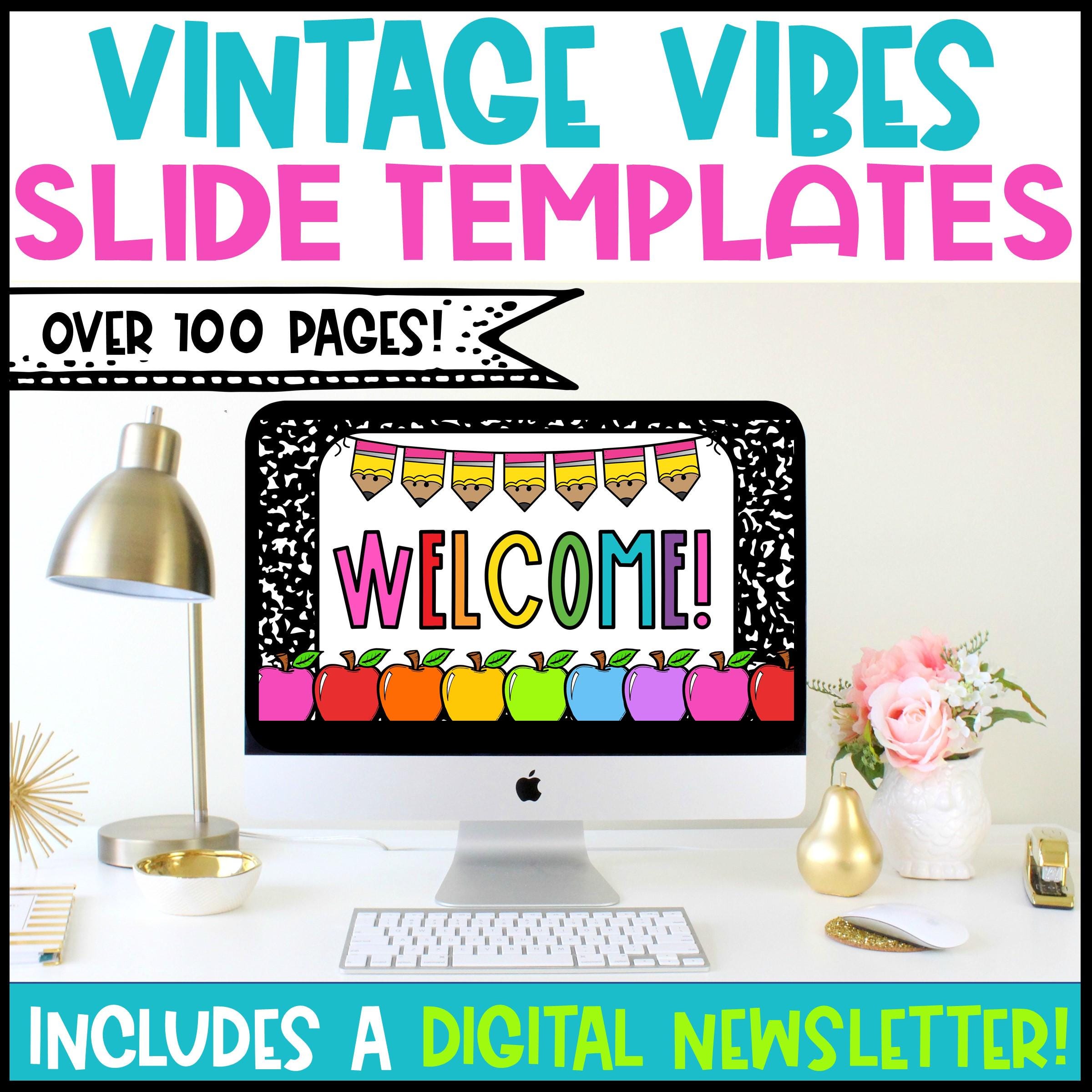 Bright Classroom Google Slides Template: Editable Teacher Decor ...
