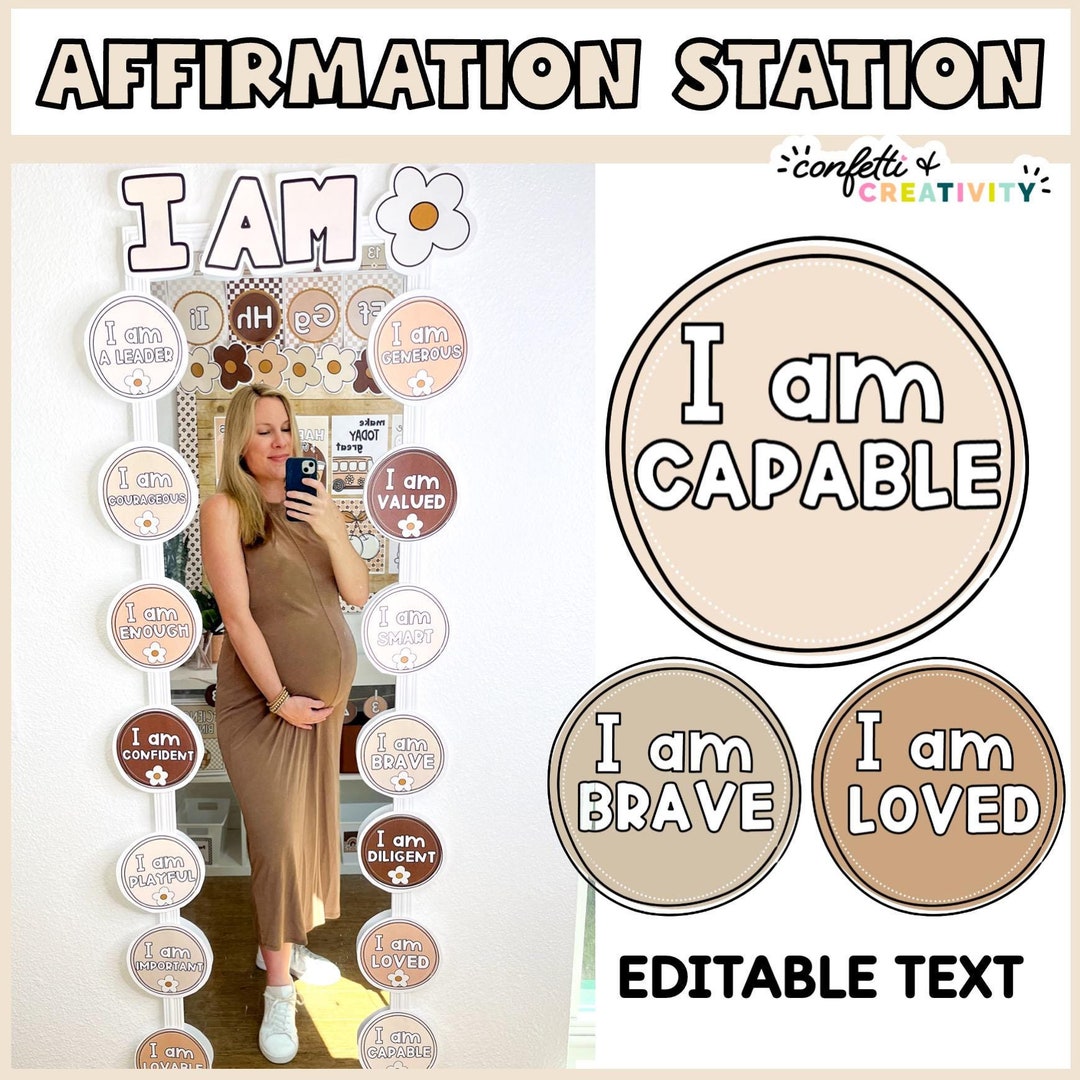 Affirmation Station for the Classroom | Neutral Classroom Decor ...