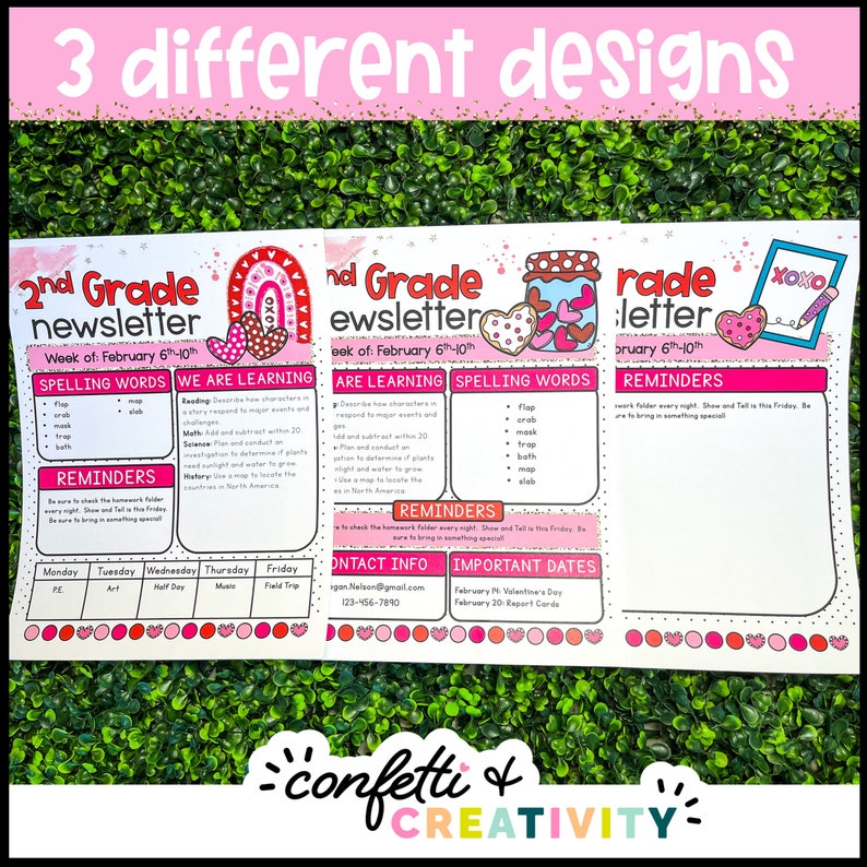 EDITABLE Valentine's Day Classroom Newsletter Teacher - Etsy