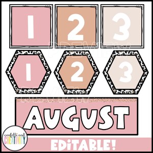 Boho Neutral Classroom Calendar Pack | Pocket Chart Calendar Cards ...