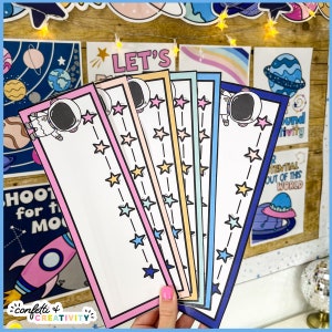 Space Desk Name Plates: Editable Student Name Tags (digital Download ...