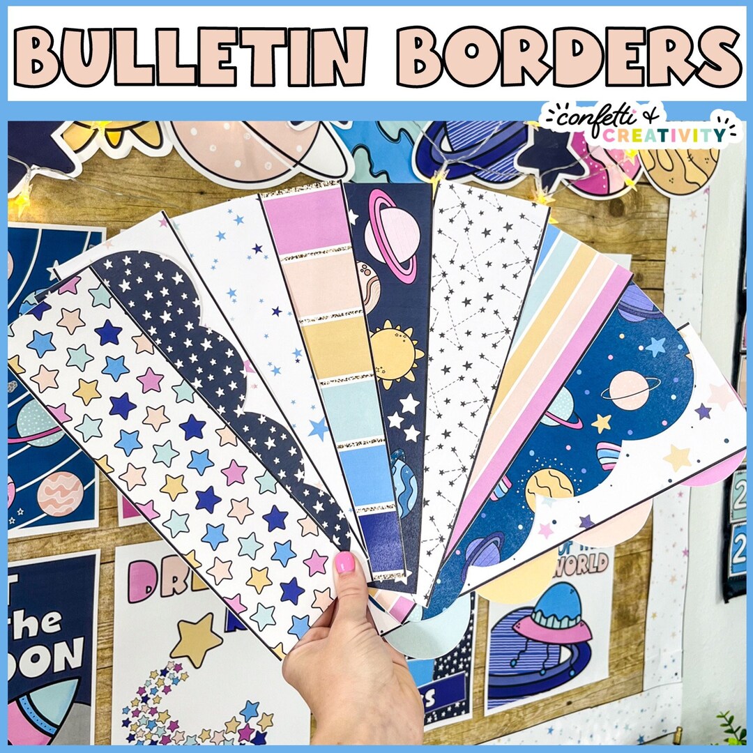 Space Bulletin Board Borders: Elementary Classroom Decor (digital ...