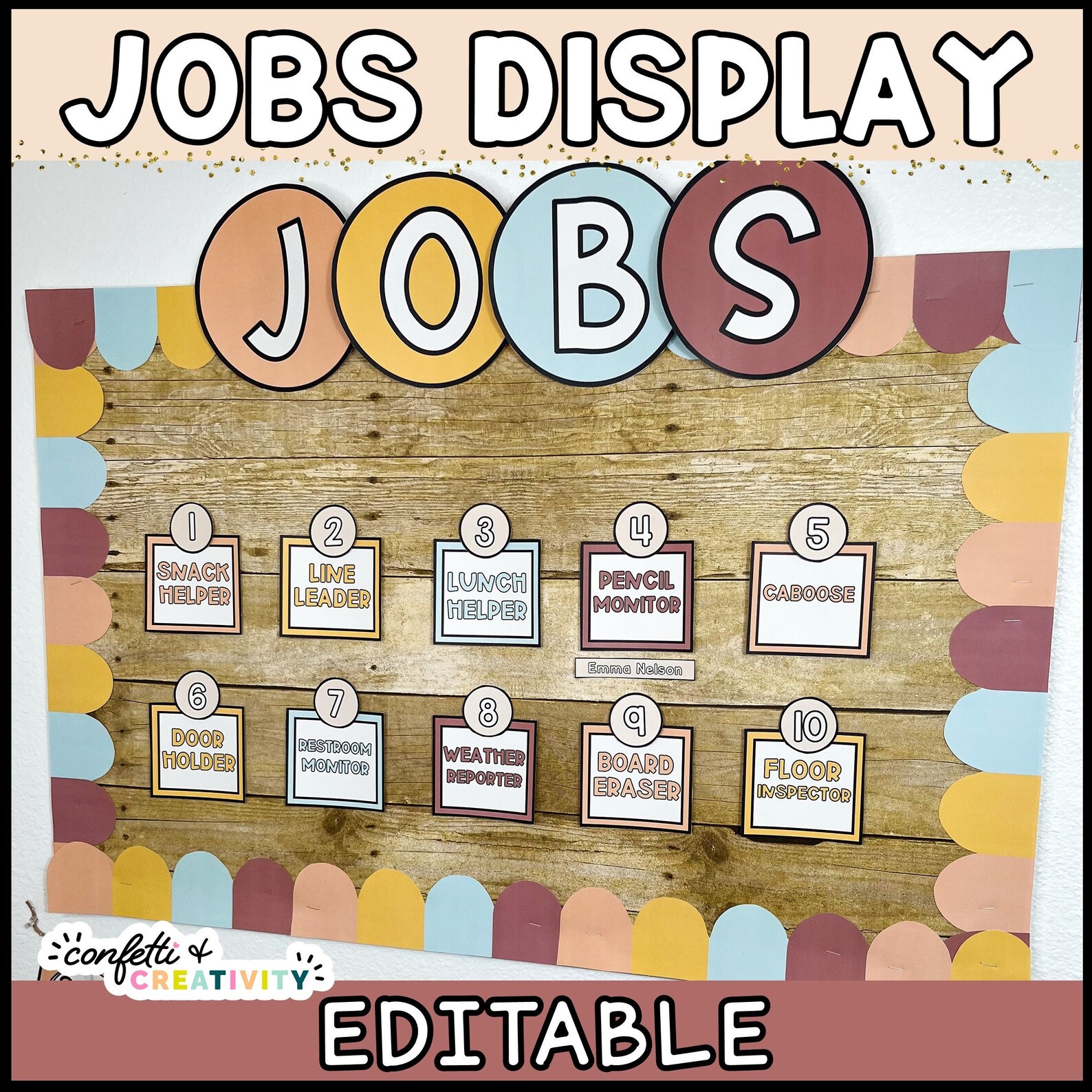 Neutral Classroom Jobs Display Editable Classroom Jobs Classroom Job ...