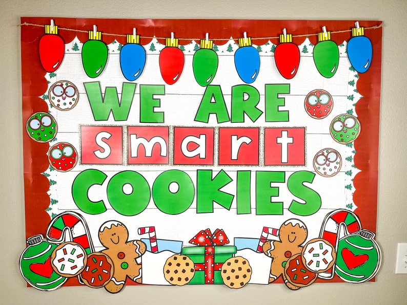 Christmas Cookie Bulletin Board Kit: Gingerbread Classroom Decor ...