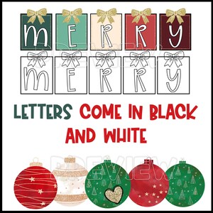 Merry Christmas Bulletin Board Kit: Printable Decor (digital Download ...