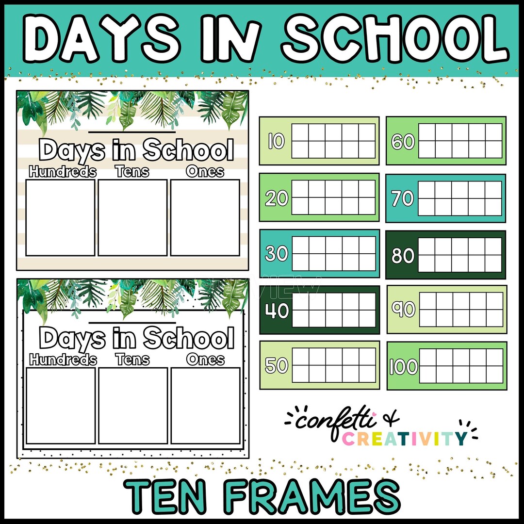 Tropical Days at School Posters | Days at School Tally | School Tally ...