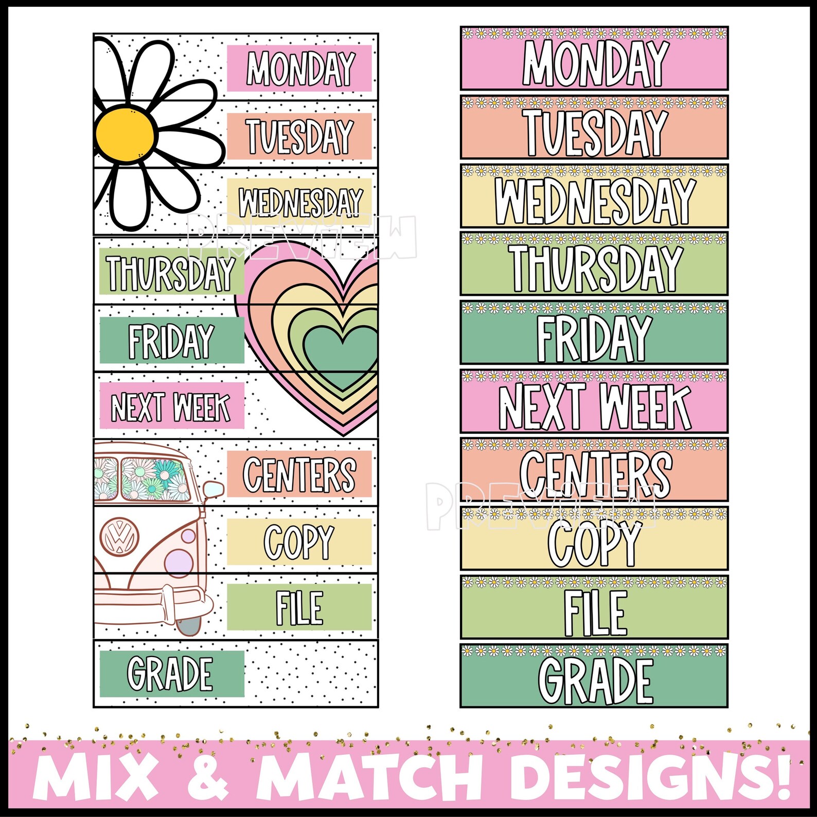 10 Drawer Cart Labels for the Classroom Retro Classroom - Etsy