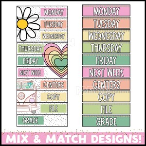 10 Drawer Cart Labels for the Classroom | Retro Classroom Decor ...