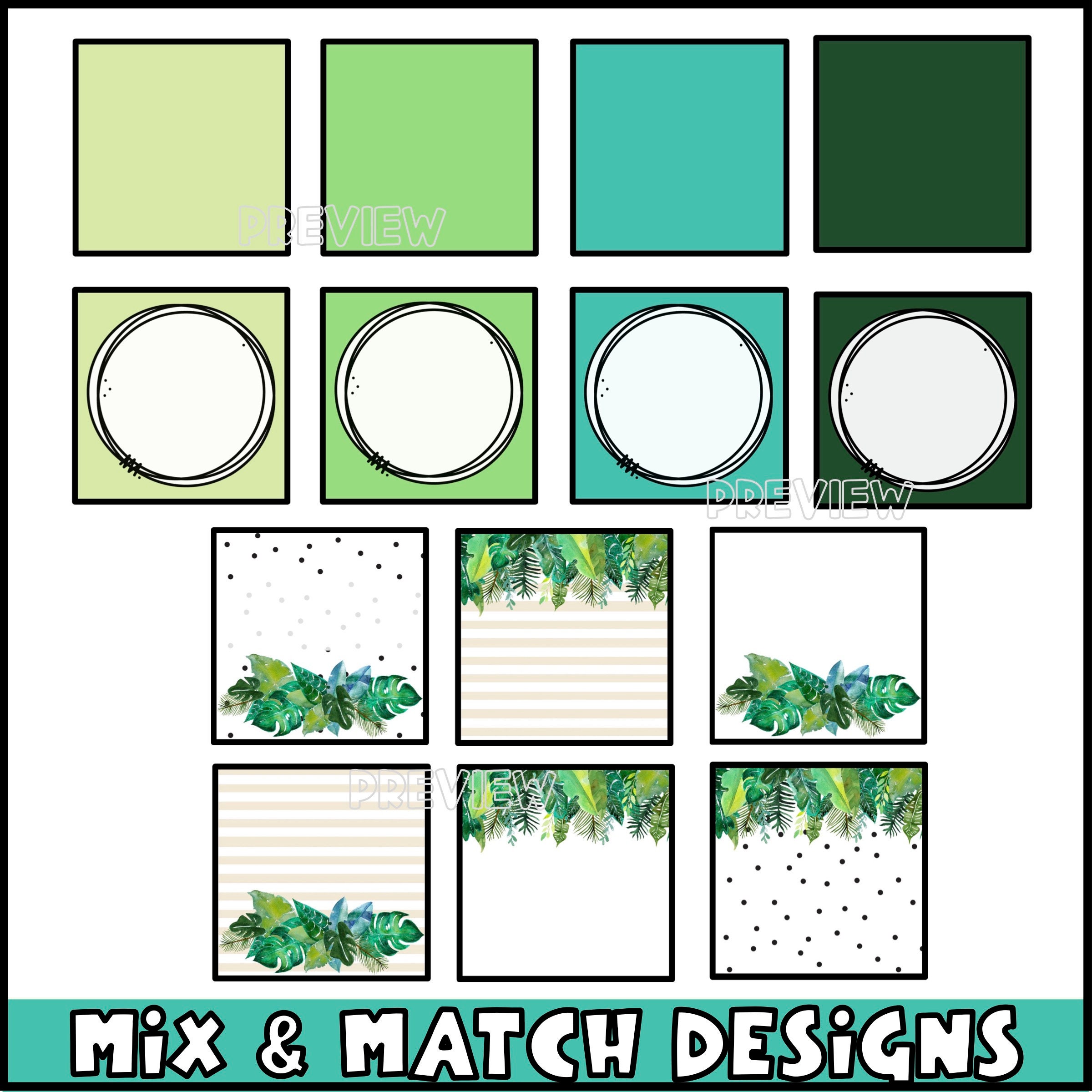Tropical Classroom Labels: Editable Teacher Templates (digital Download ...