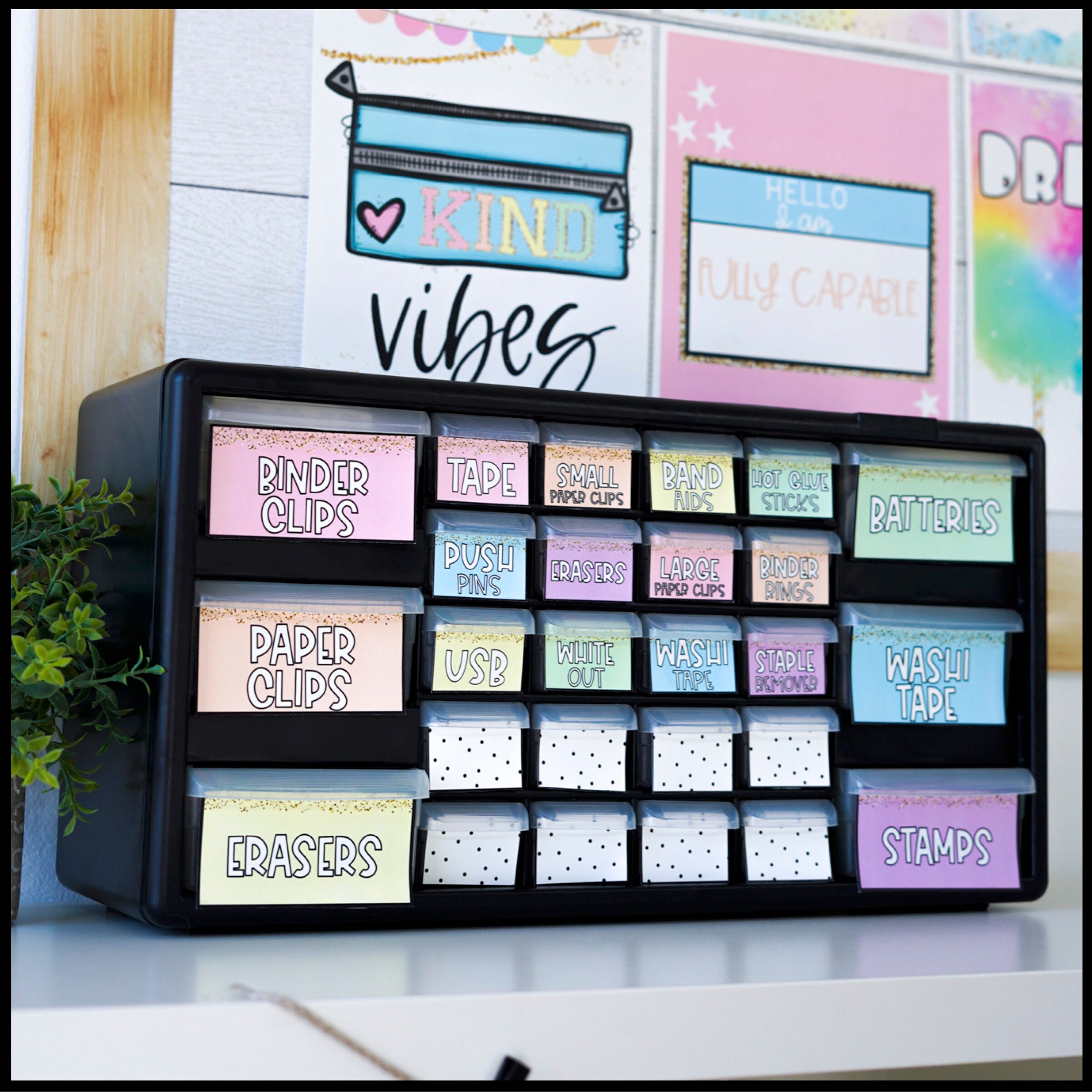 Pastel Teacher Toolbox Labels: Editable Classroom Decor (digital ...