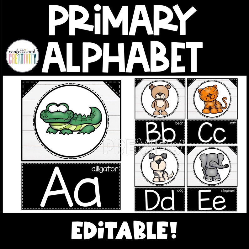 Farmhouse Classroom Alphabet Posters Alphabet Display - Etsy