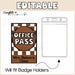Printable Classroom Hall Passes: Editable Teacher Lanyard Pass (digital ...