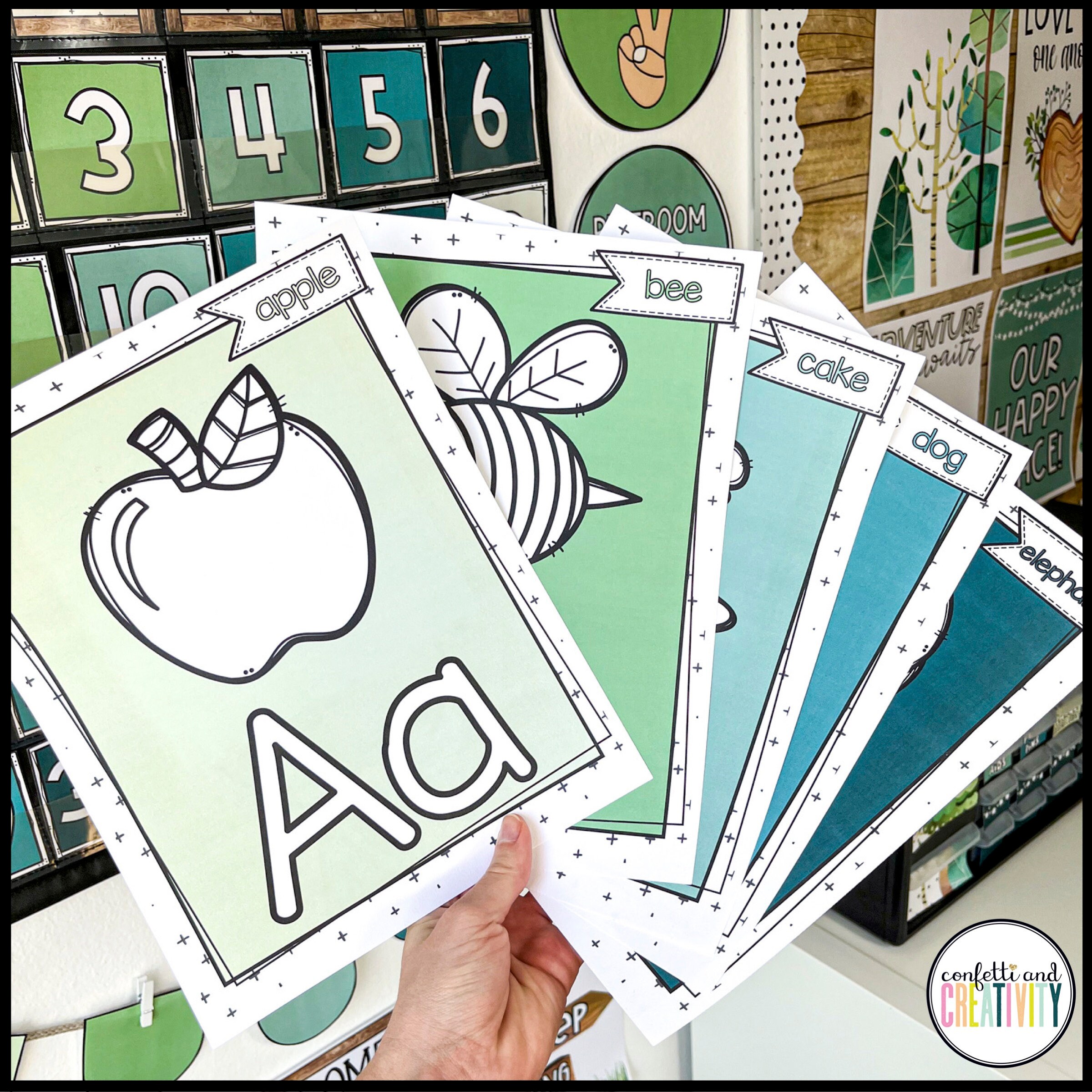 Classroom Picture Alphabet Posters: Elementary Decor (digital Download ...