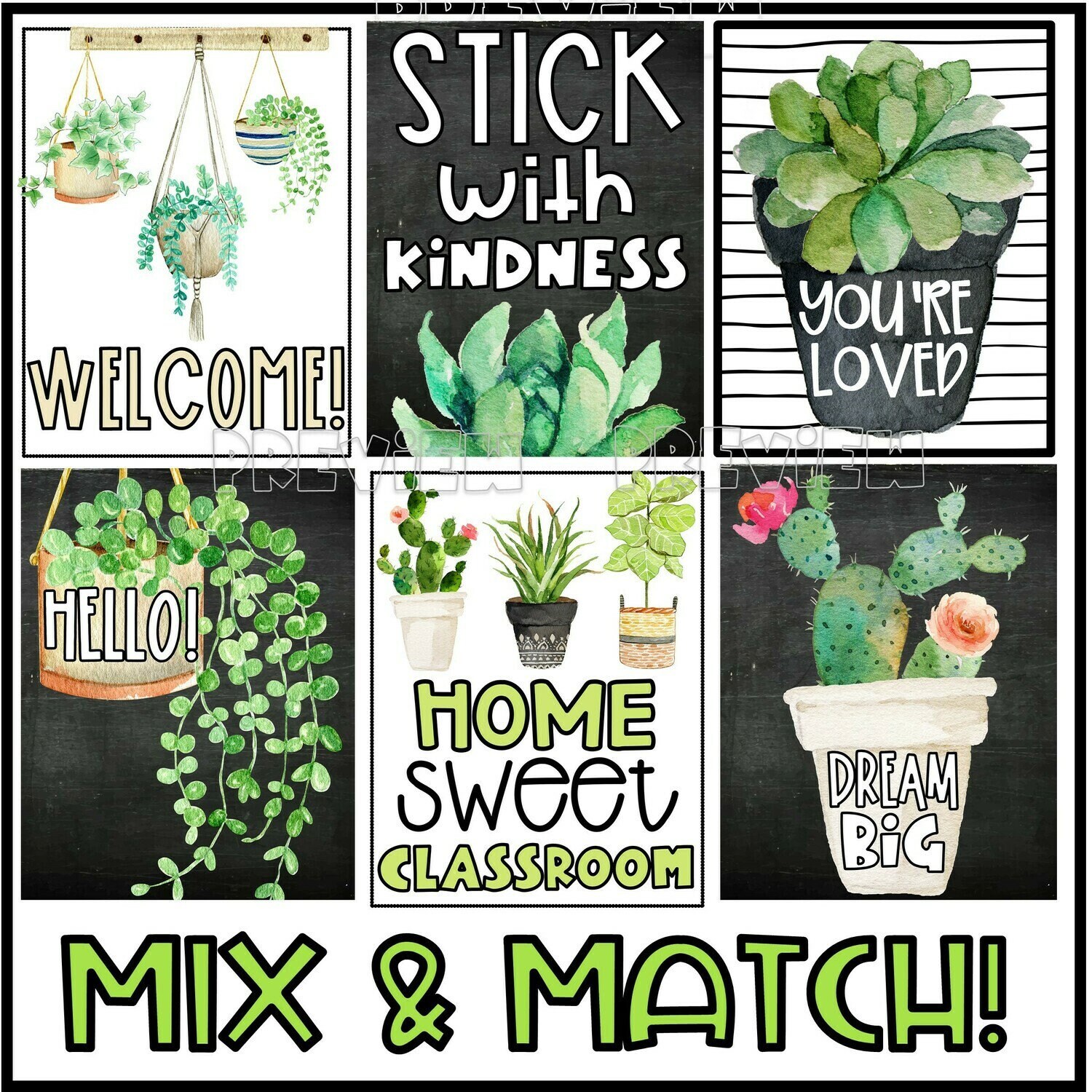 Plant Classroom Quote Posters: Growth Mindset Decor (digital Download ...