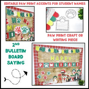 Christmas Dogs Bulletin Board Kit: Merry Christmas Decor (digital ...