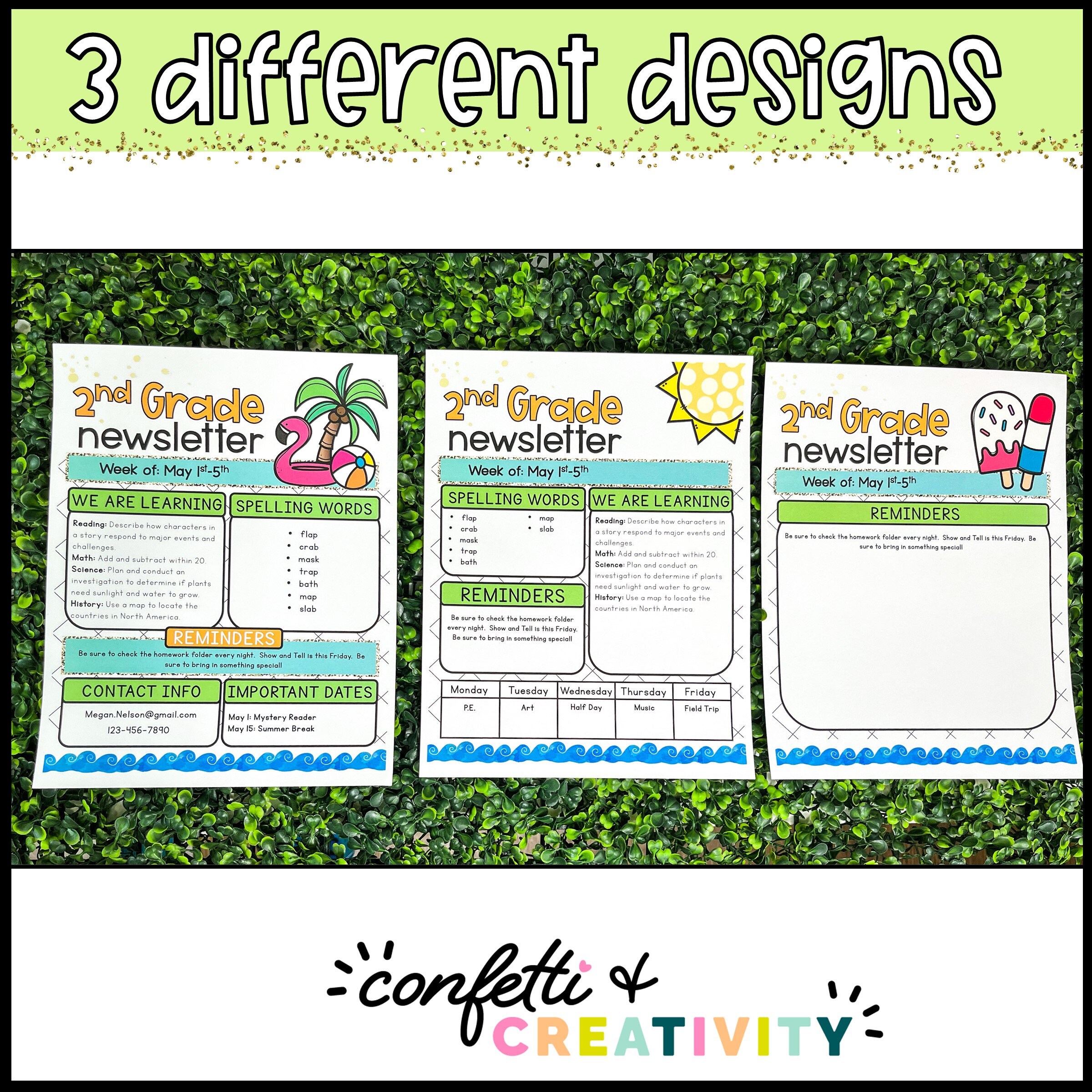Editable Summer Classroom Newsletter Template (digital Download) - Etsy