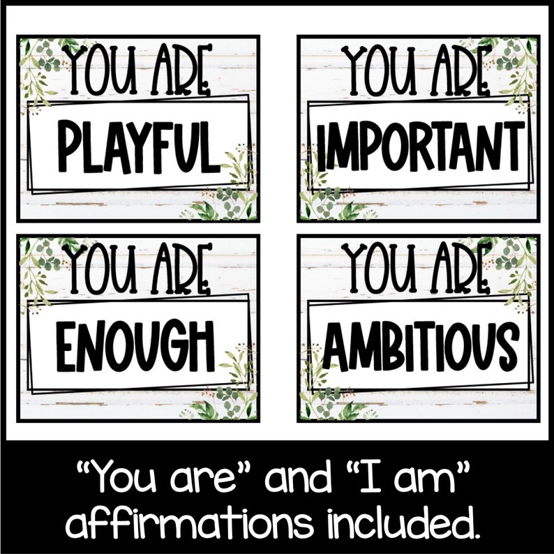 Classroom Affirmation Station: Modern Farmhouse Decor (digital Download ...