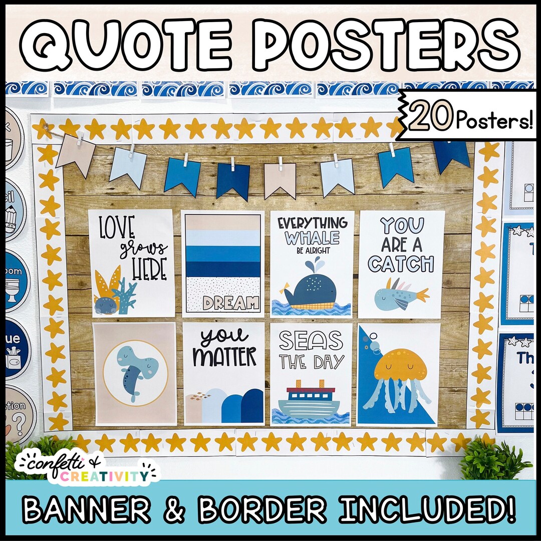 Ocean Classroom Quote Posters | Classroom Quotes | Ocean Classroom ...