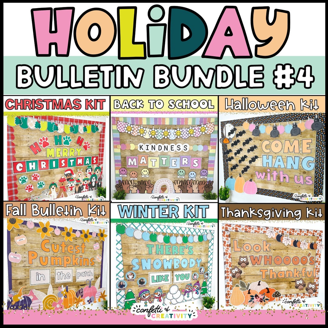 HOLIDAY Classroom Bulletin Board Bundle | Bulletin Board Kit ...