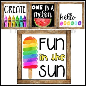 SUMMER Bulletin Board Posters | Classroom Posters | Classroom Decor ...
