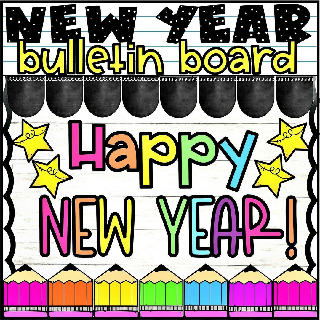 NEW YEARS Bulletin Board | January Bulletin Board | Classroom Decor ...