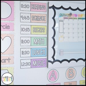 Pastel Classroom Schedule | Editable Classroom Schedule | Colorful ...