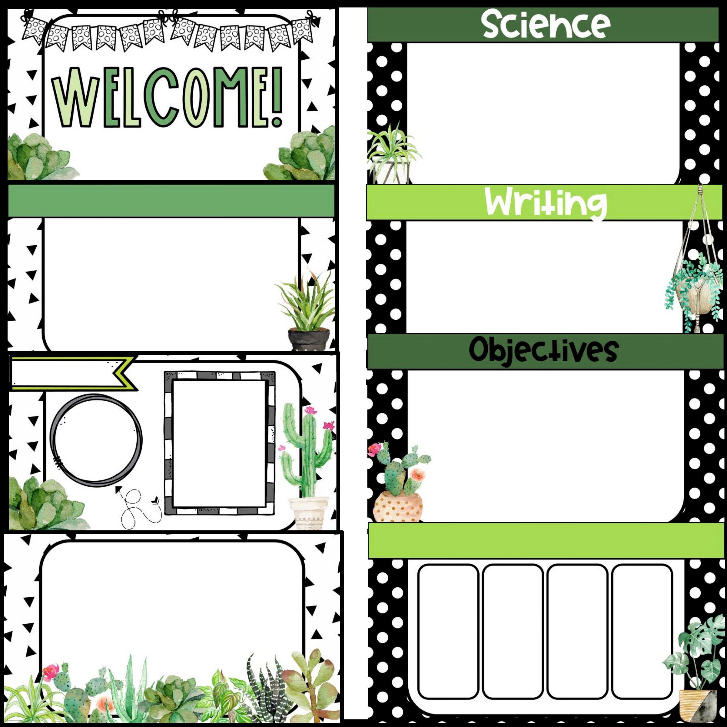Plant Classroom Decor: Google Slides & Powerpoint Templates (digital ...