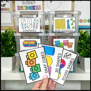 Bright Math Manipulative Labels: Math Classroom Decor (digital Download ...
