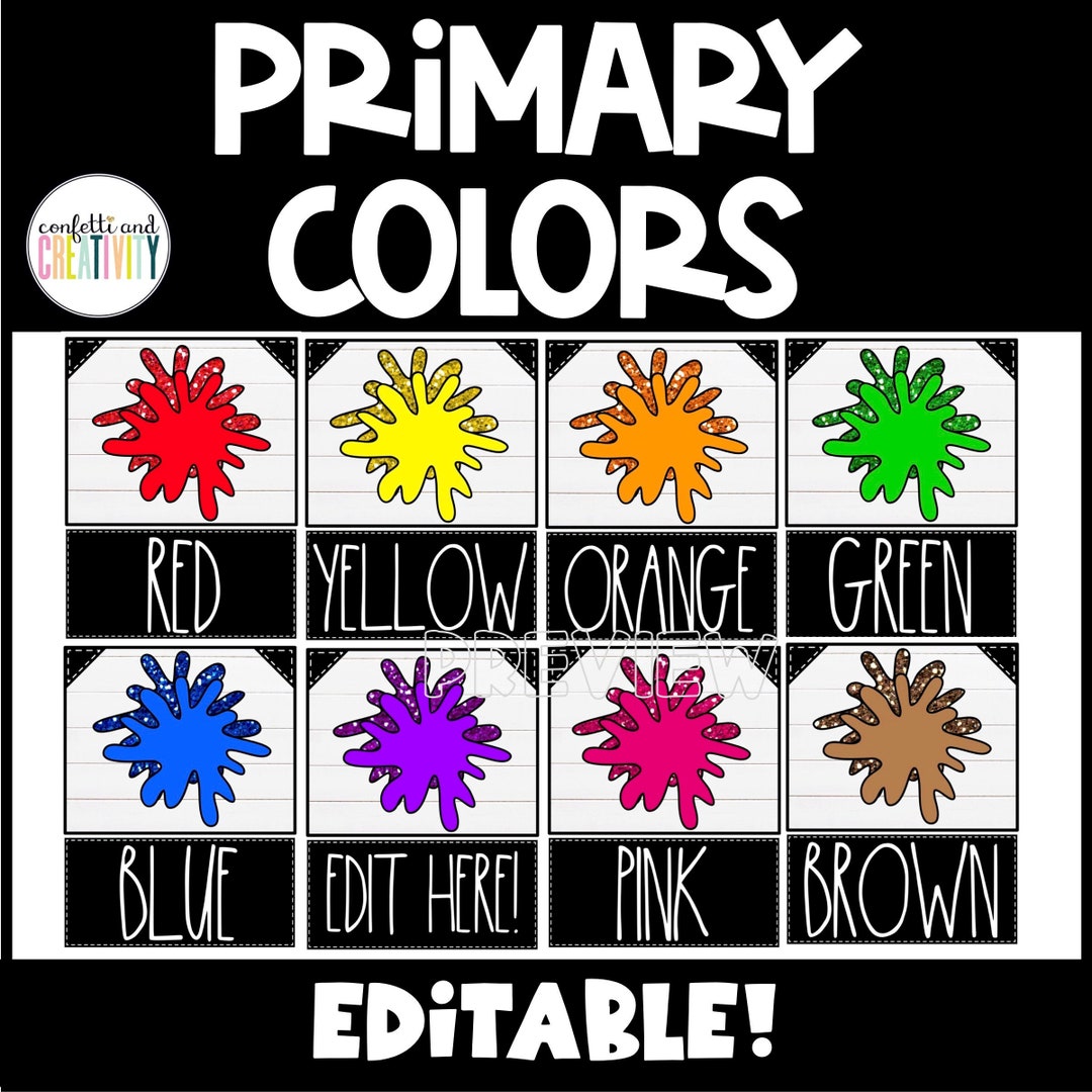 Farmhouse Classroom Color Posters: Primary Elementary Decor (digital ...
