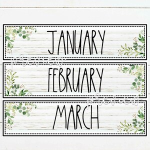 Farmhouse Classroom Calendar Pack | Pocket Chart Calendar Cards | Flip ...