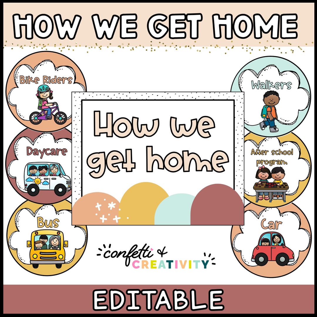 Classroom How We Go Home Dismissal Chart Template | How We Go Home ...